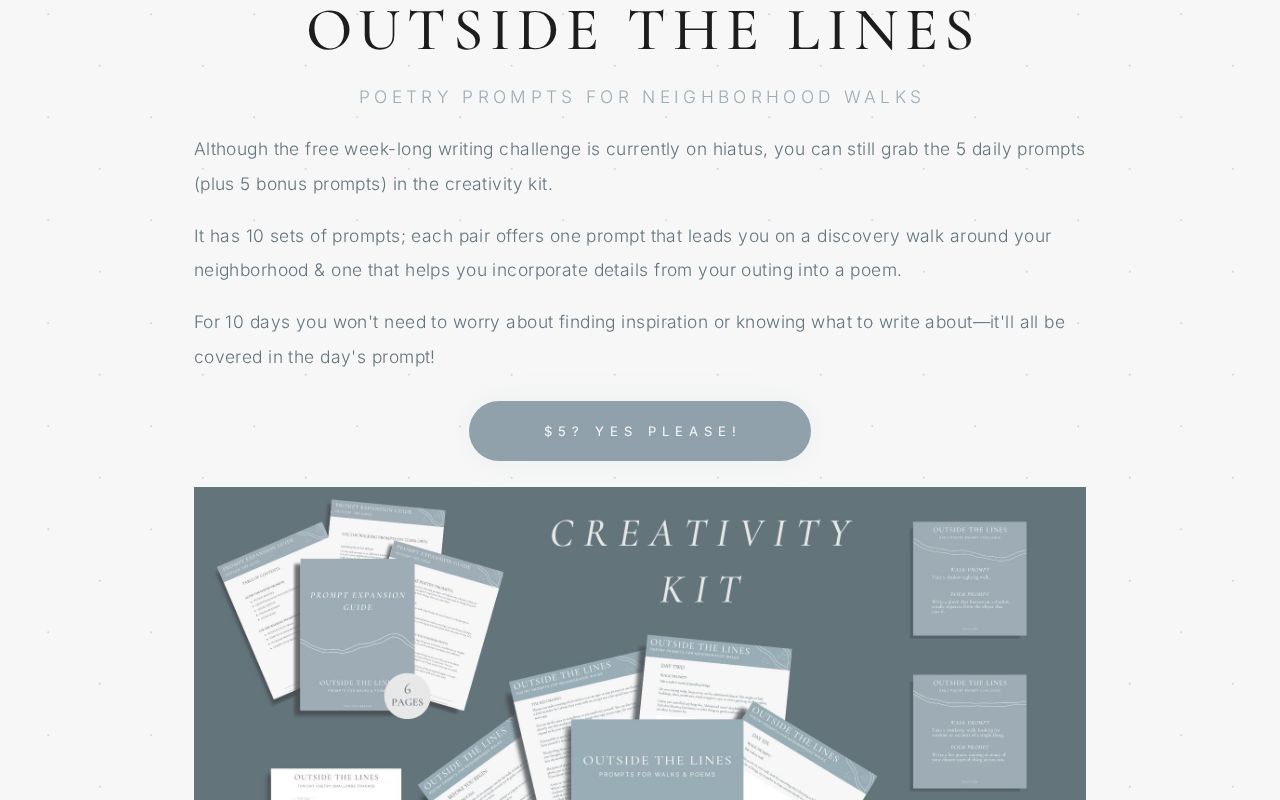 Outside the Lines | Poetry Prompt Challenge